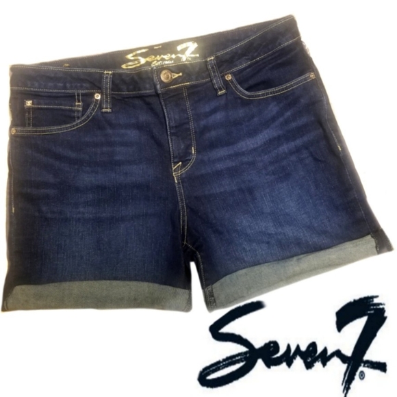 Seven7 | Shorts | Cuffed Denim Shorts By Seven | Poshmark